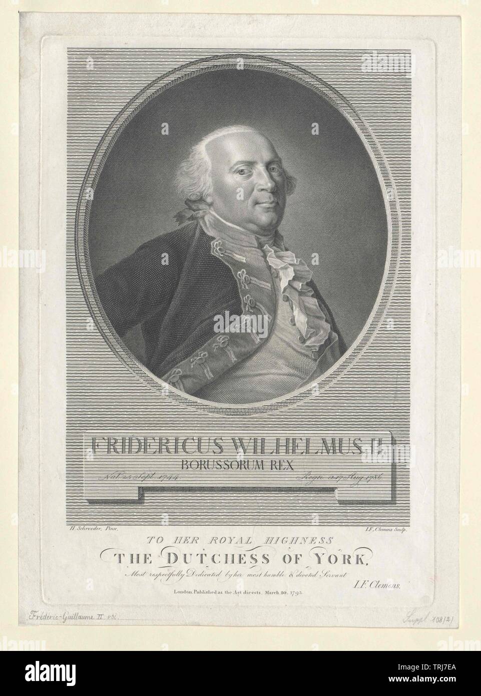 Frederick william ii hi-res stock photography and images - Alamy