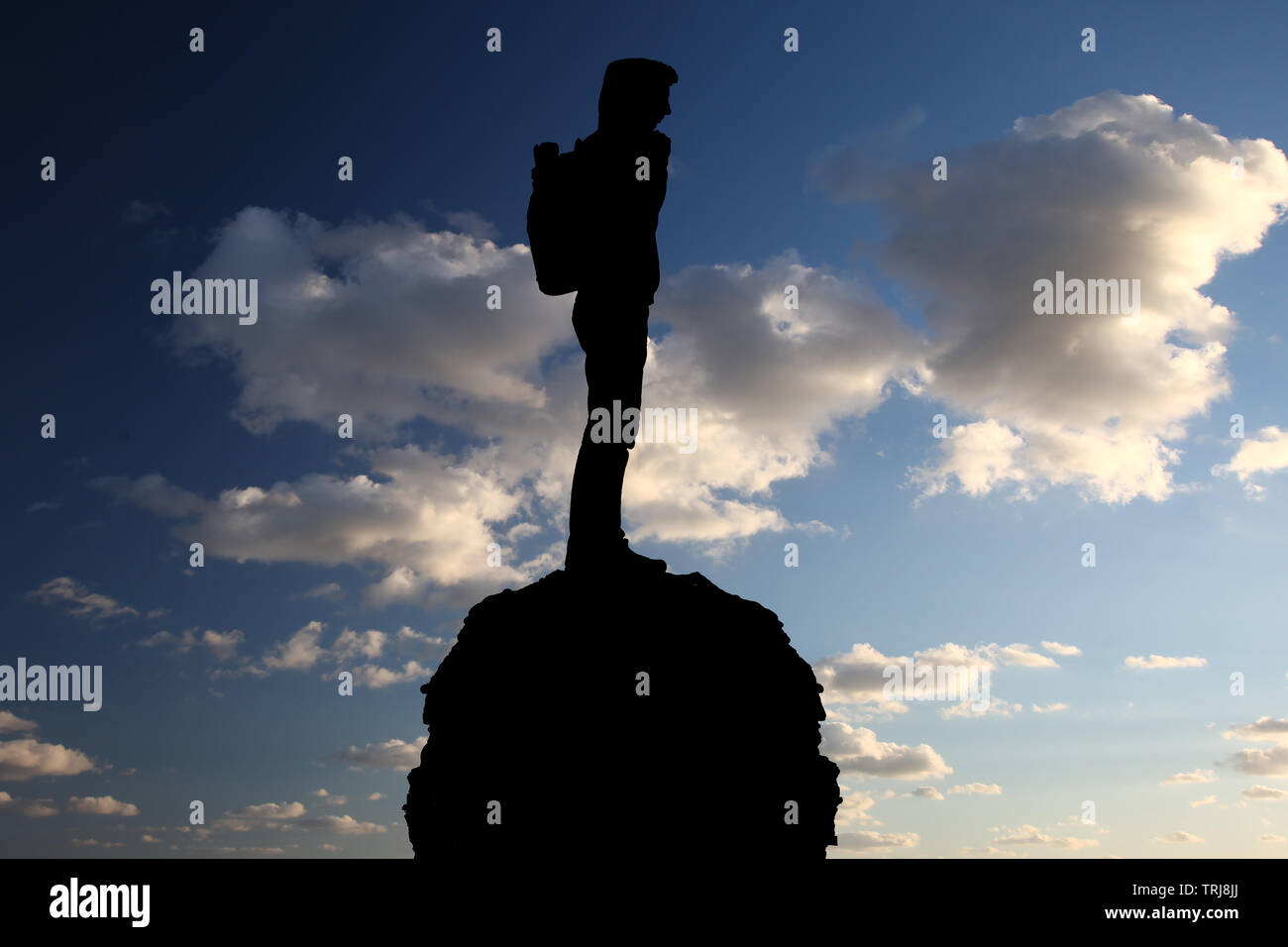 man at the top of the mountain Stock Photo - Alamy