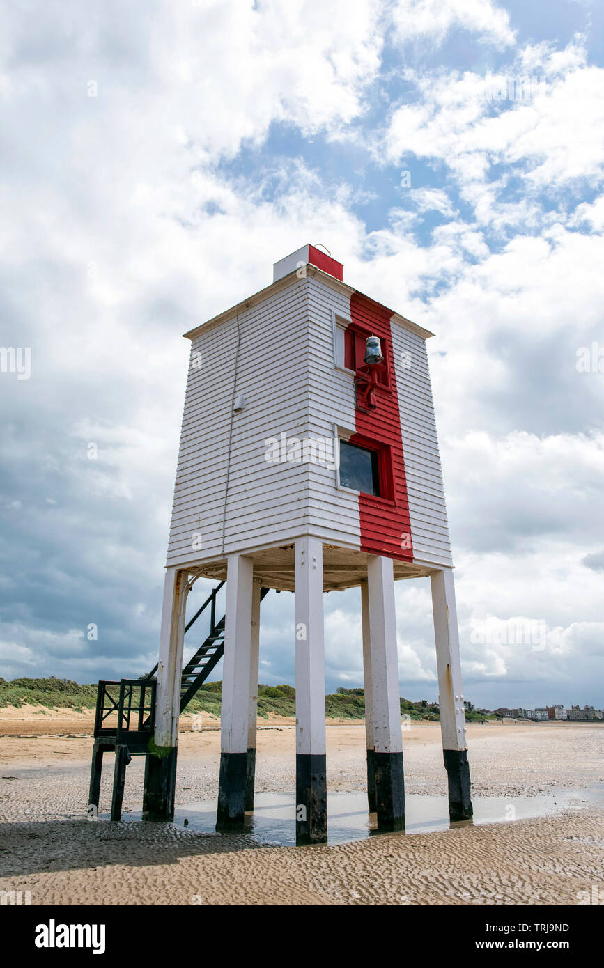 The Low Lighthouse on the beach at Burnham on Sea, on the Somerset ...
