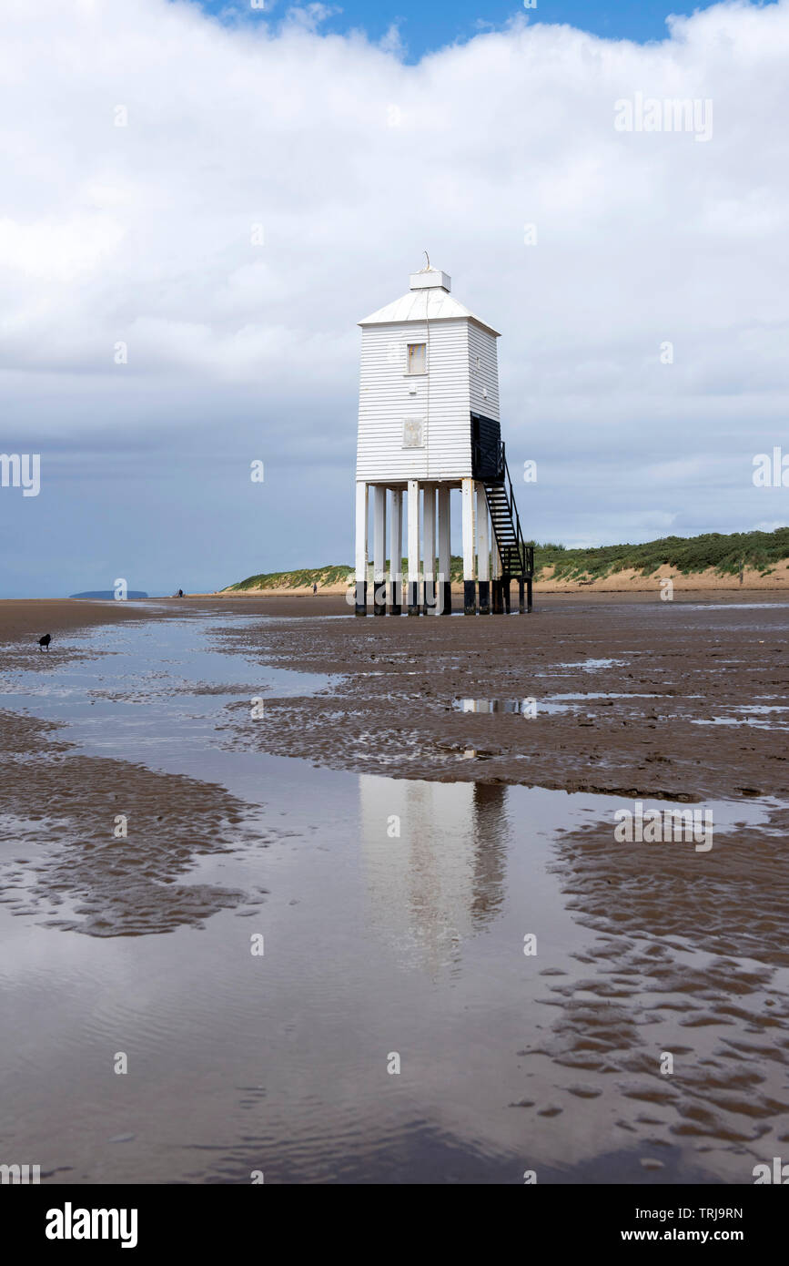 The Low Lighthouse on the beach at Burnham on Sea, on the Somerset ...