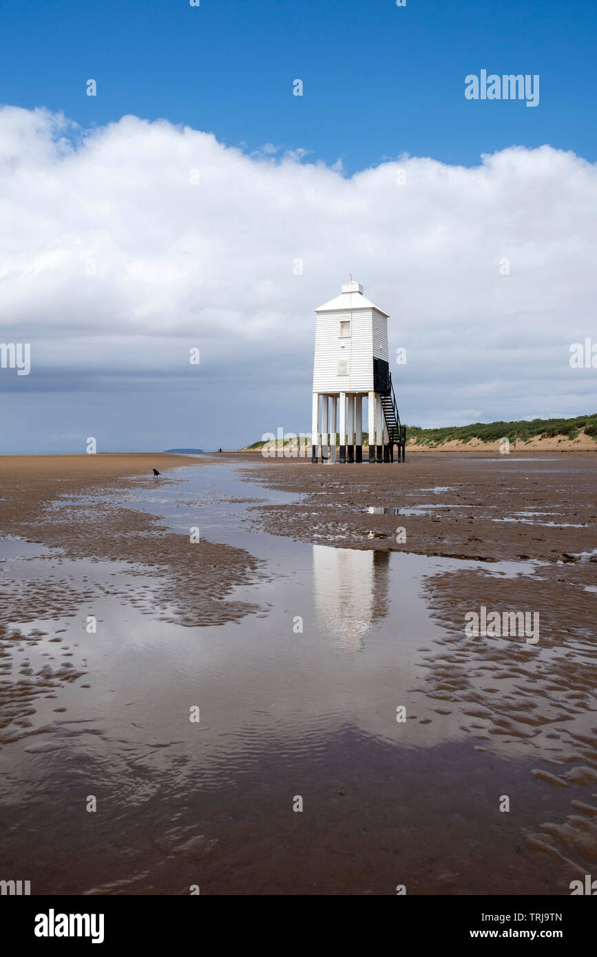 The Low Lighthouse on the beach at Burnham on Sea, on the Somerset ...