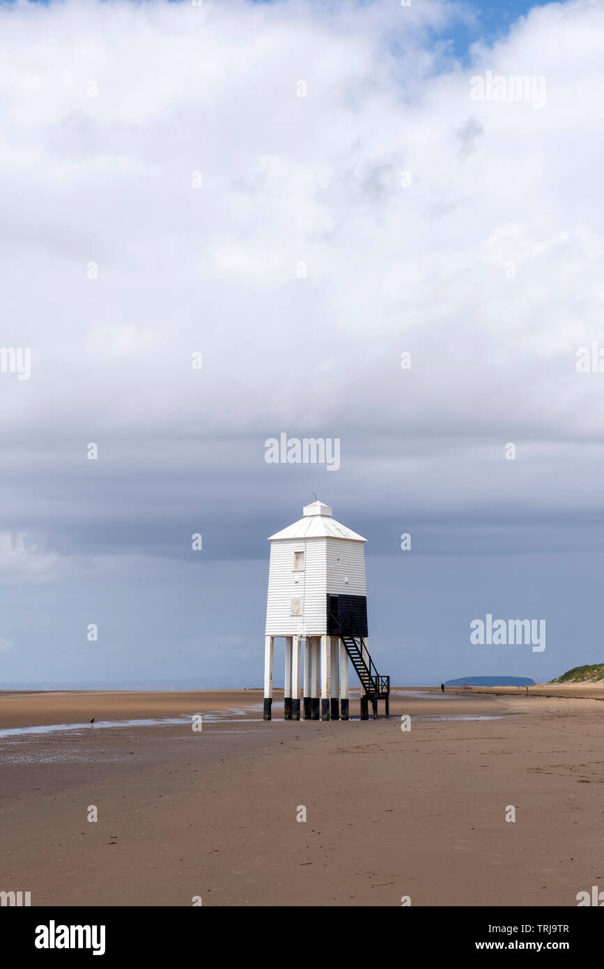 The Low Lighthouse on the beach at Burnham on Sea, on the Somerset ...
