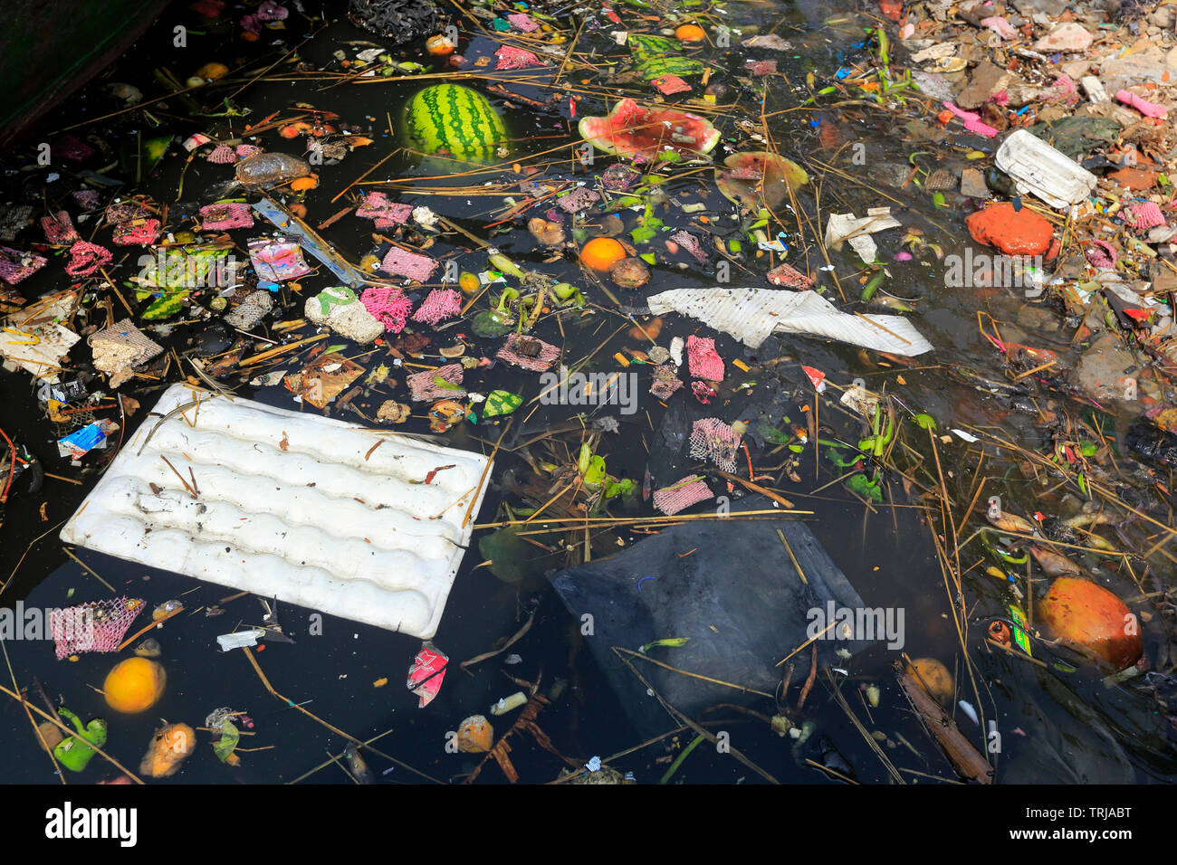 Plastic pollution river pollution hi-res stock photography and images ...