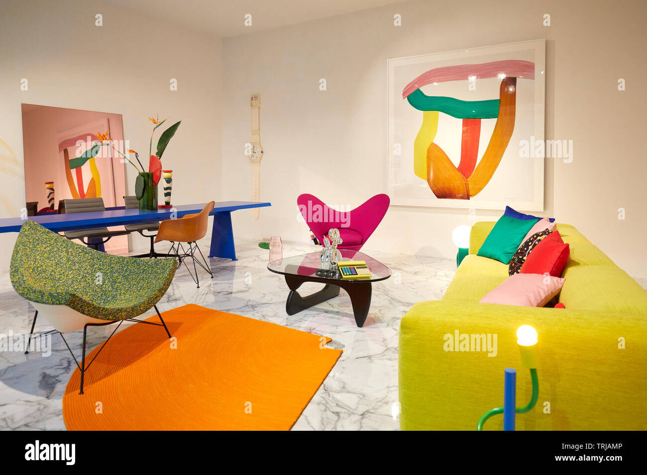 MILAN, ITALY - APRIL 11, 2019: Milan Design Week, Vitra stand ...