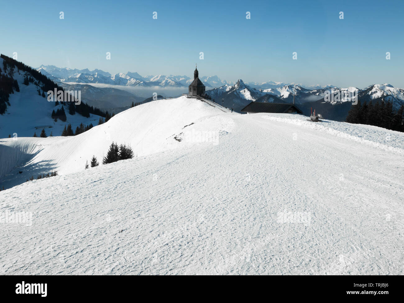 Church, Wallberg, Rottach-Egern, Bavaria, South Germany, Germany Stock ...
