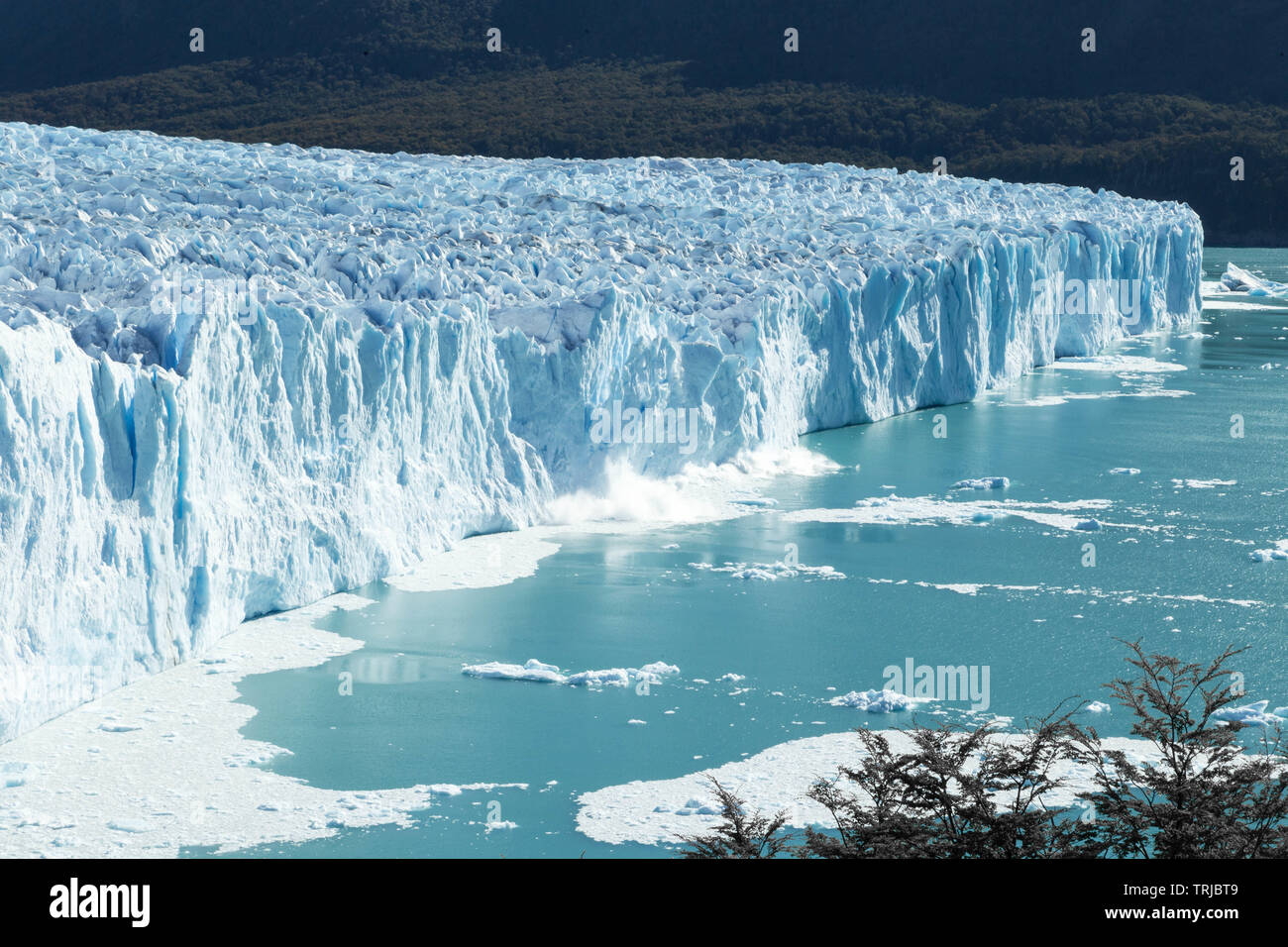 Calving glacier, Perito Moreno Glacier, Los Glaciares National Park ...