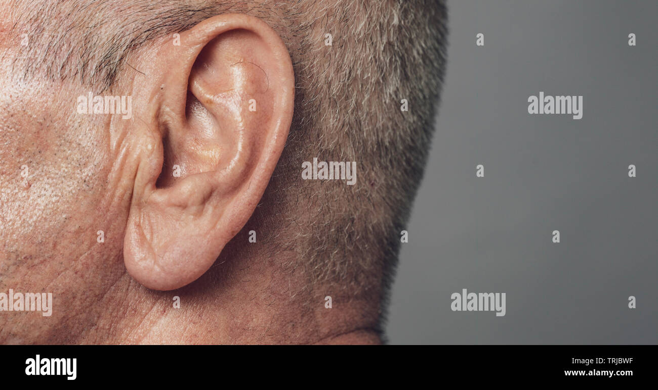 human ear detail close-up shot isolated Stock Photo - Alamy