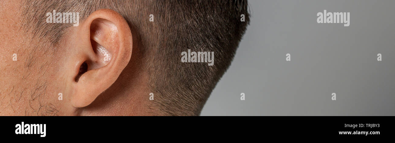human ear detail close-up shot isolated Stock Photo - Alamy