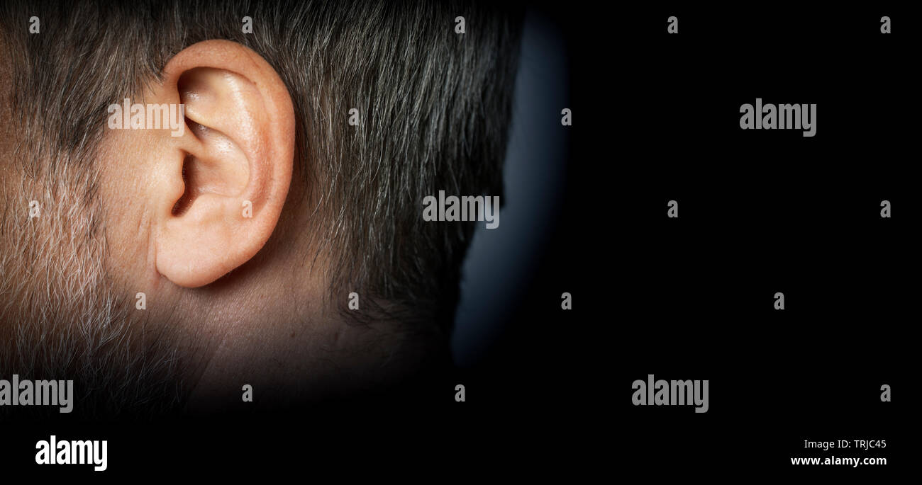 human ear detail close-up shot isolated Stock Photo - Alamy