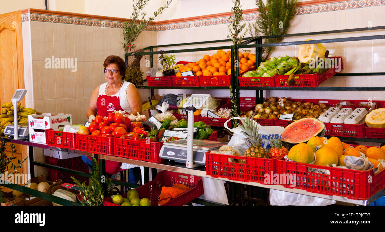 Mercado de productos palmeros. Pueblo Mazo. Isla La Palma. Provincia ...