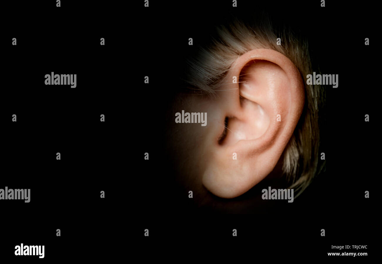 human ear detail close-up shot isolated Stock Photo - Alamy