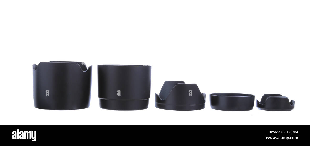 Five Lens Hood isolated on wite Stock Photo - Alamy