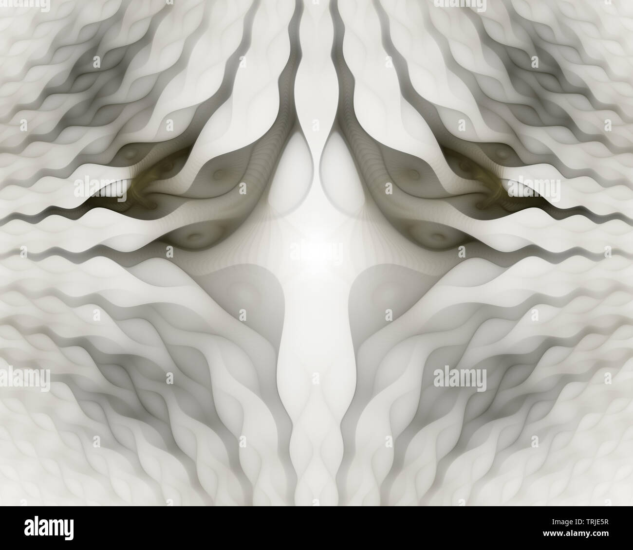 Wavy symmetrical cells patterns. Geometric, organic forms. A beautiful ...