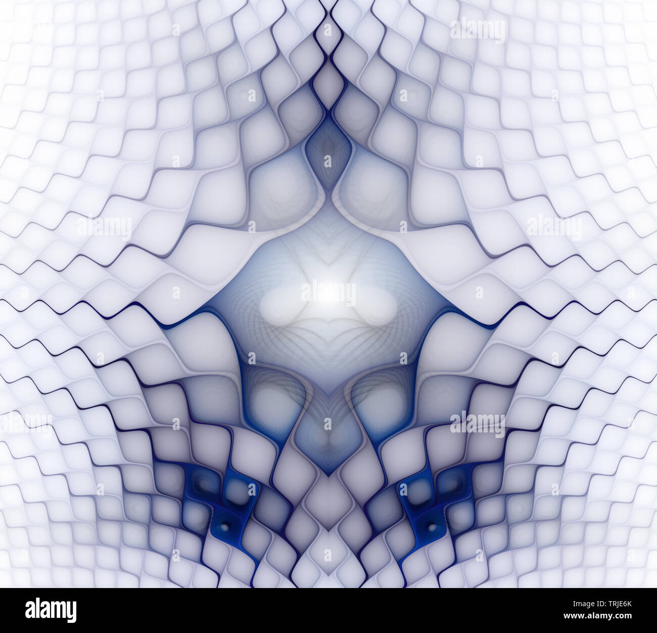 Wavy symmetrical cells patterns. Geometric, organic forms. A beautiful ...