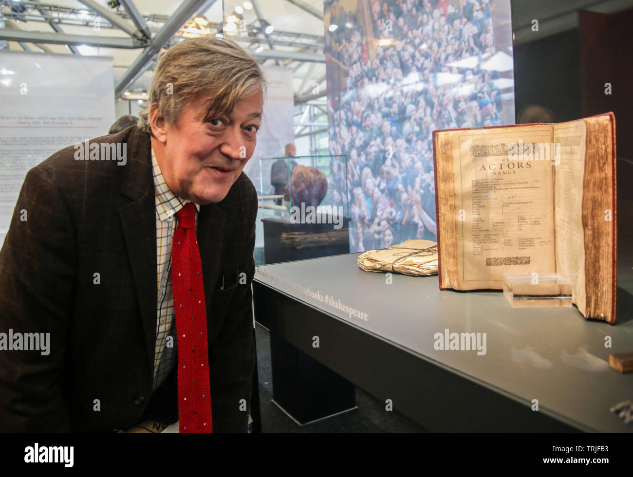 London, UK. 07th June, 2016. Stephen Fry, actor, writer and bibliophile ...