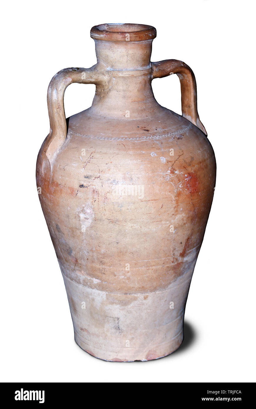 Cántaro con asas de barro para transportar liquido - Pitcher. Clay pot ...