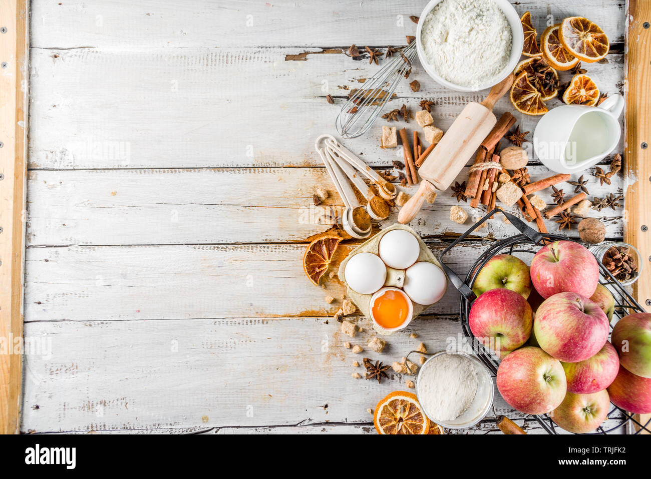 Autumn baking sale concept. Cooking seasonal fall baking background ...