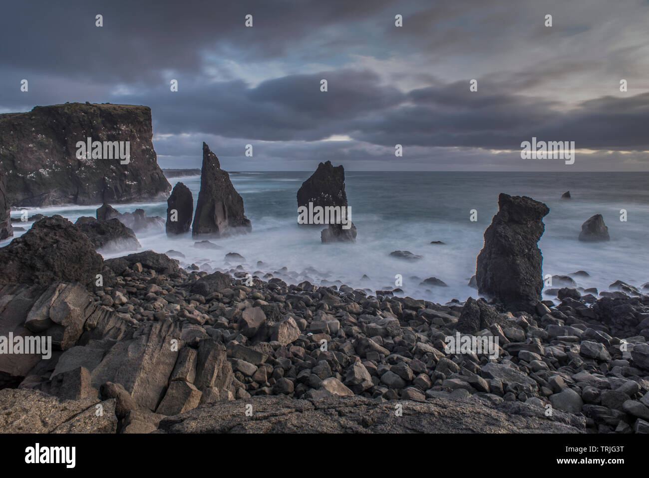 Reykjanesta cliffs, Southern Iceland Stock Photo - Alamy