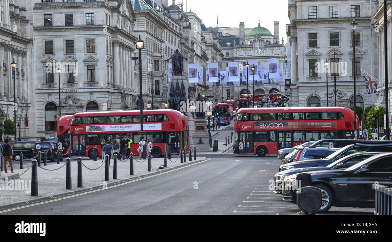 London, United Kingdom, June 2018. View from waterloo PI towards ...