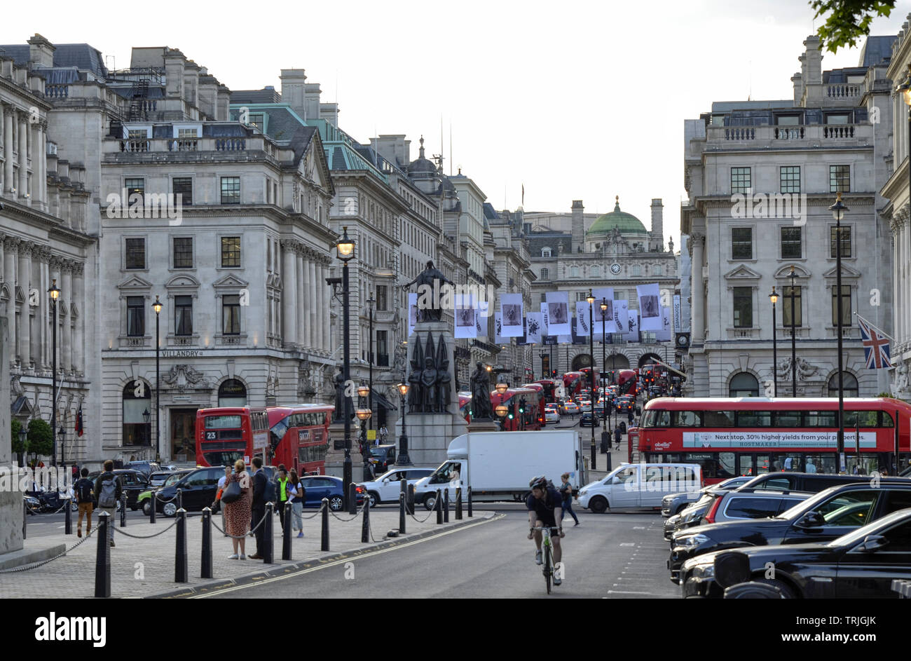 London, United Kingdom, June 2018. View from waterloo PI towards ...
