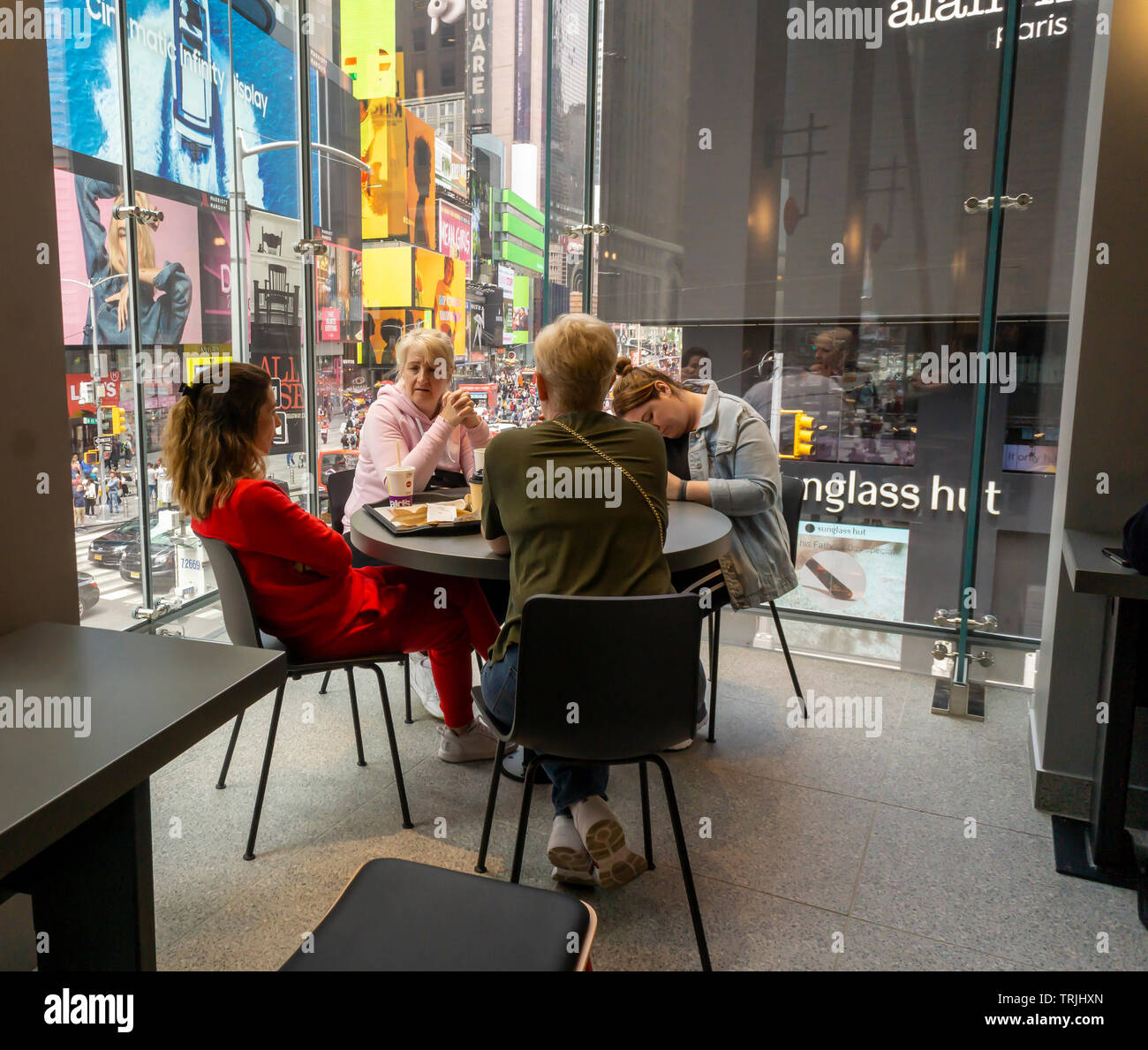 Seated customers on the second floor of the new McDonald’s in Times ...