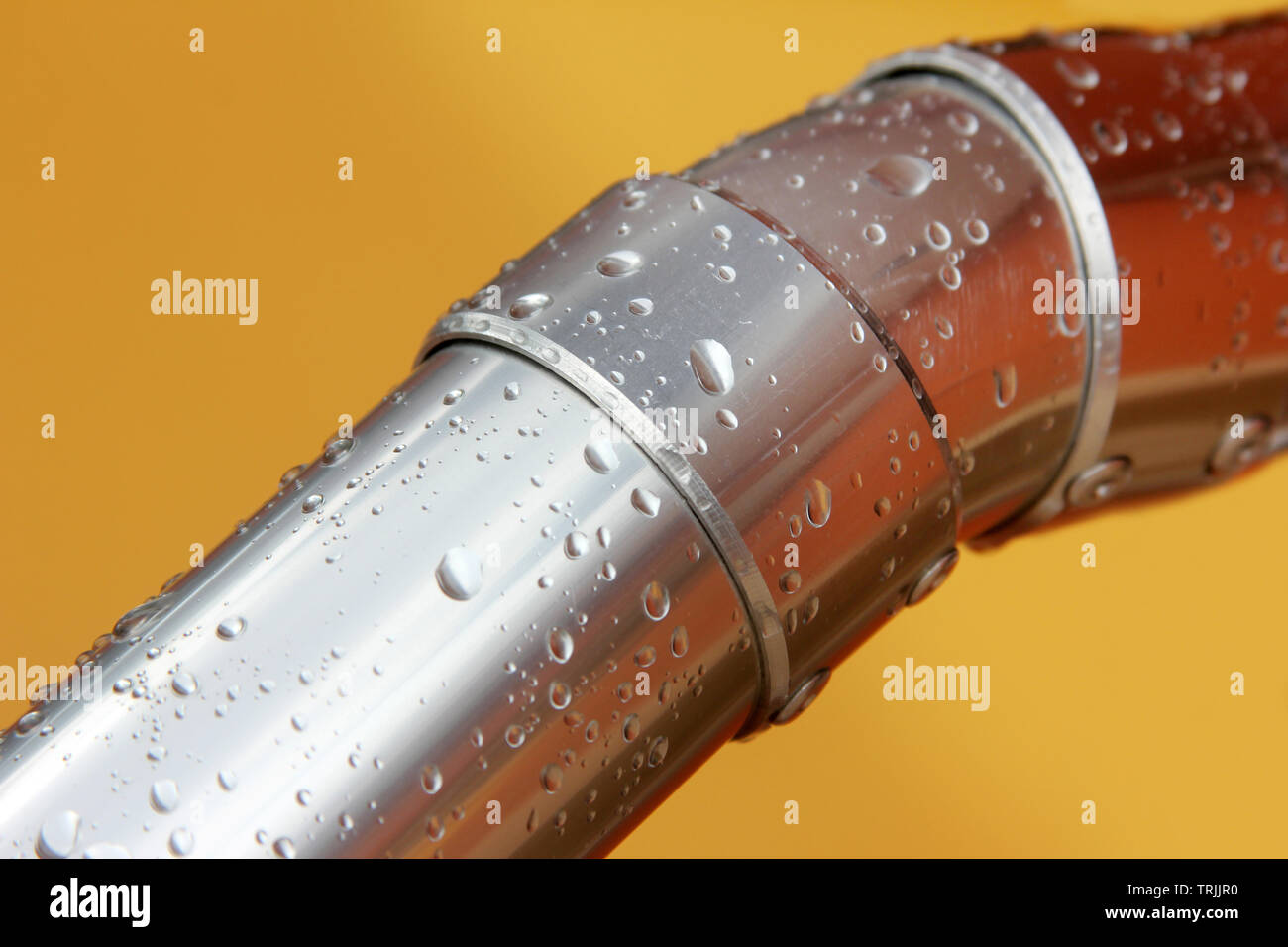 Closeup Chrome Stainless Steel Stair Railing Stock Photo - Alamy