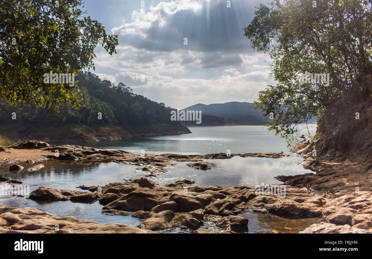 Anjuruli, Idukki, Kerala, India - January 20, 2017: View of Idukki Dam ...