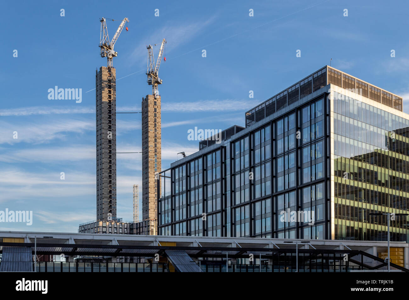 Skyscraper construction, South London Stock Photo - Alamy