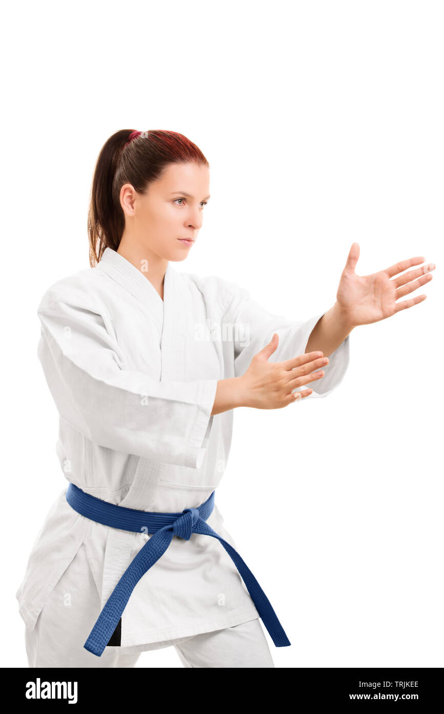 Woman standing in fighting stance hi-res stock photography and images ...