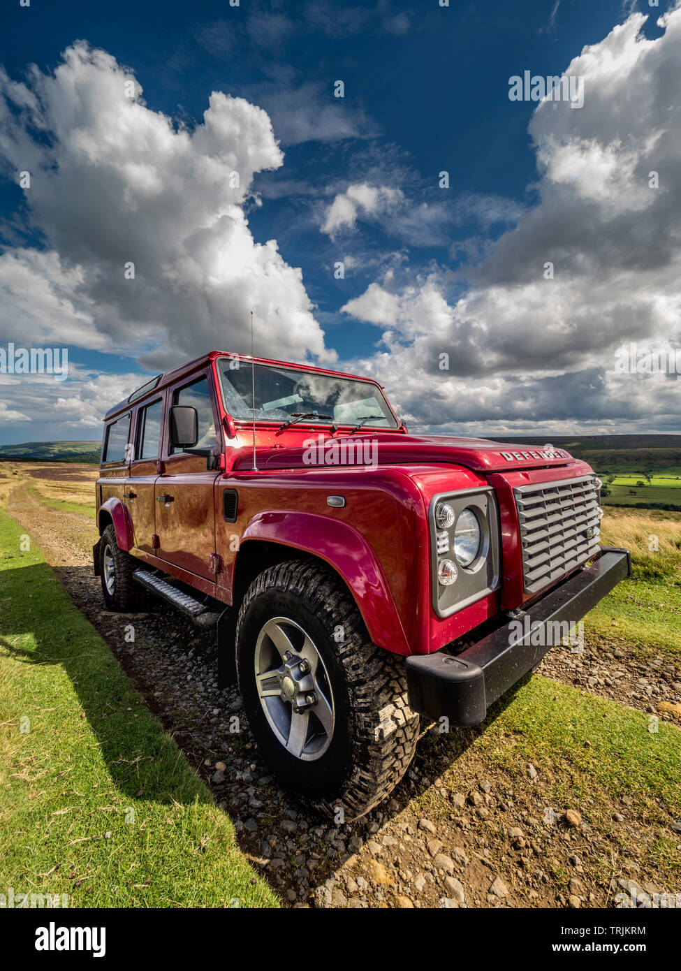 Land rover defender 110 blue hi-res stock photography and images - Alamy