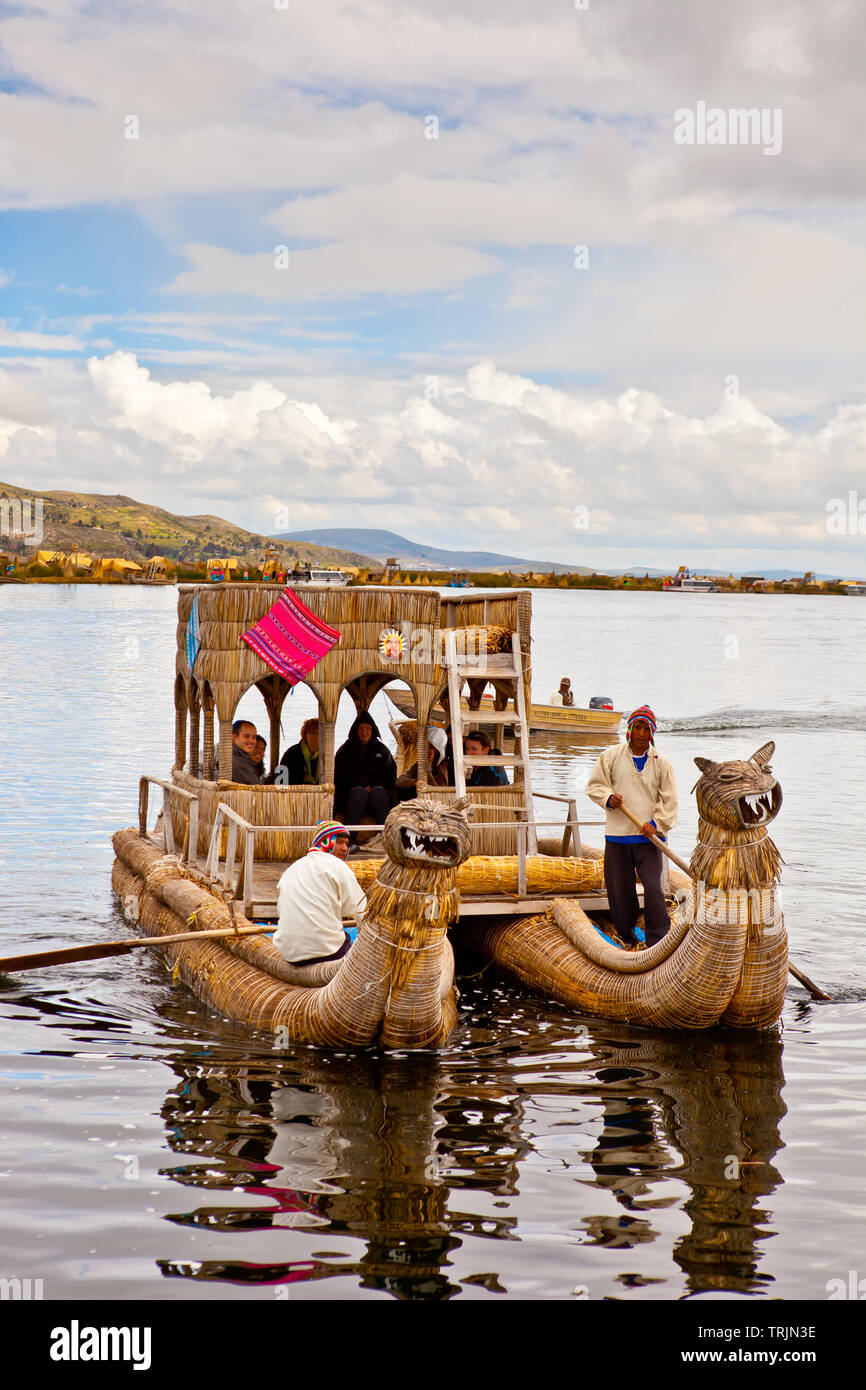 Uros islands,Titicaca lake,Peru Stock Photo - Alamy