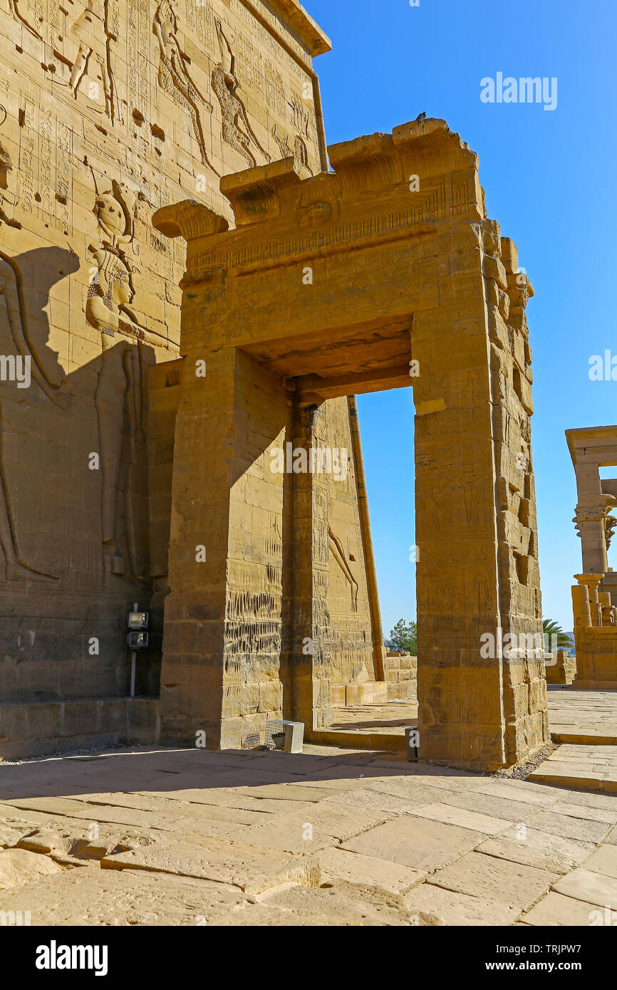 The Temple of Philae, an Egyptian temple complex on Agilkia Island ...