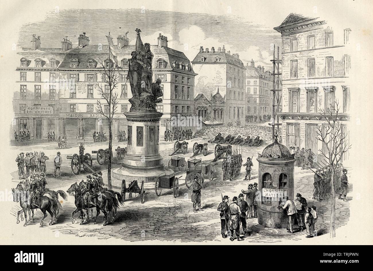 SOUVENIRS DE LA COMMUNE.LE PARC D'ARTILLERIE DE LA PLACE CLICHY PENDANT ...