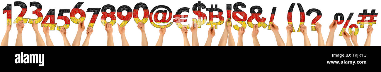 numbers and special character signs symbols set collection of people ...