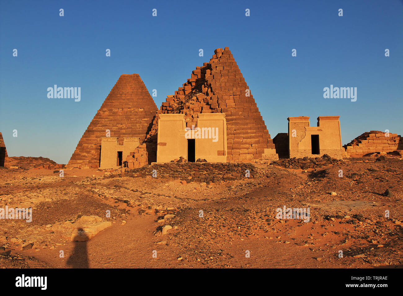 The ancient pyramids of Meroe in Sudan's desert Stock Photo - Alamy