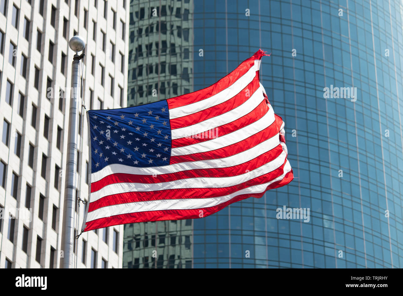 American flag texas flag flying hi-res stock photography and images - Alamy