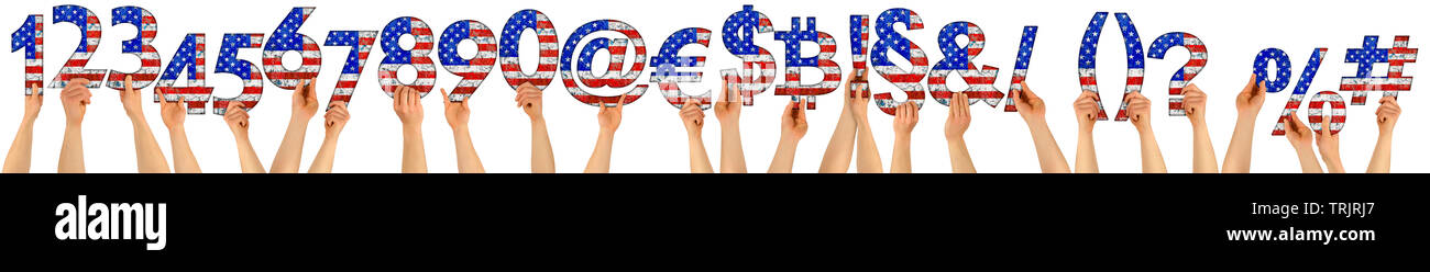 numbers and special character signs symbols set collection of people ...