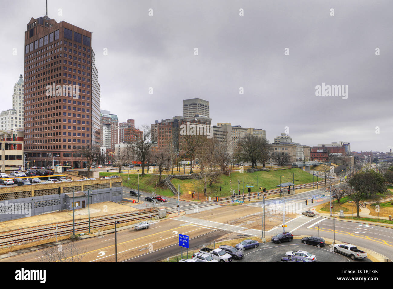 A View of Memphis, Tennessee skyline Stock Photo - Alamy