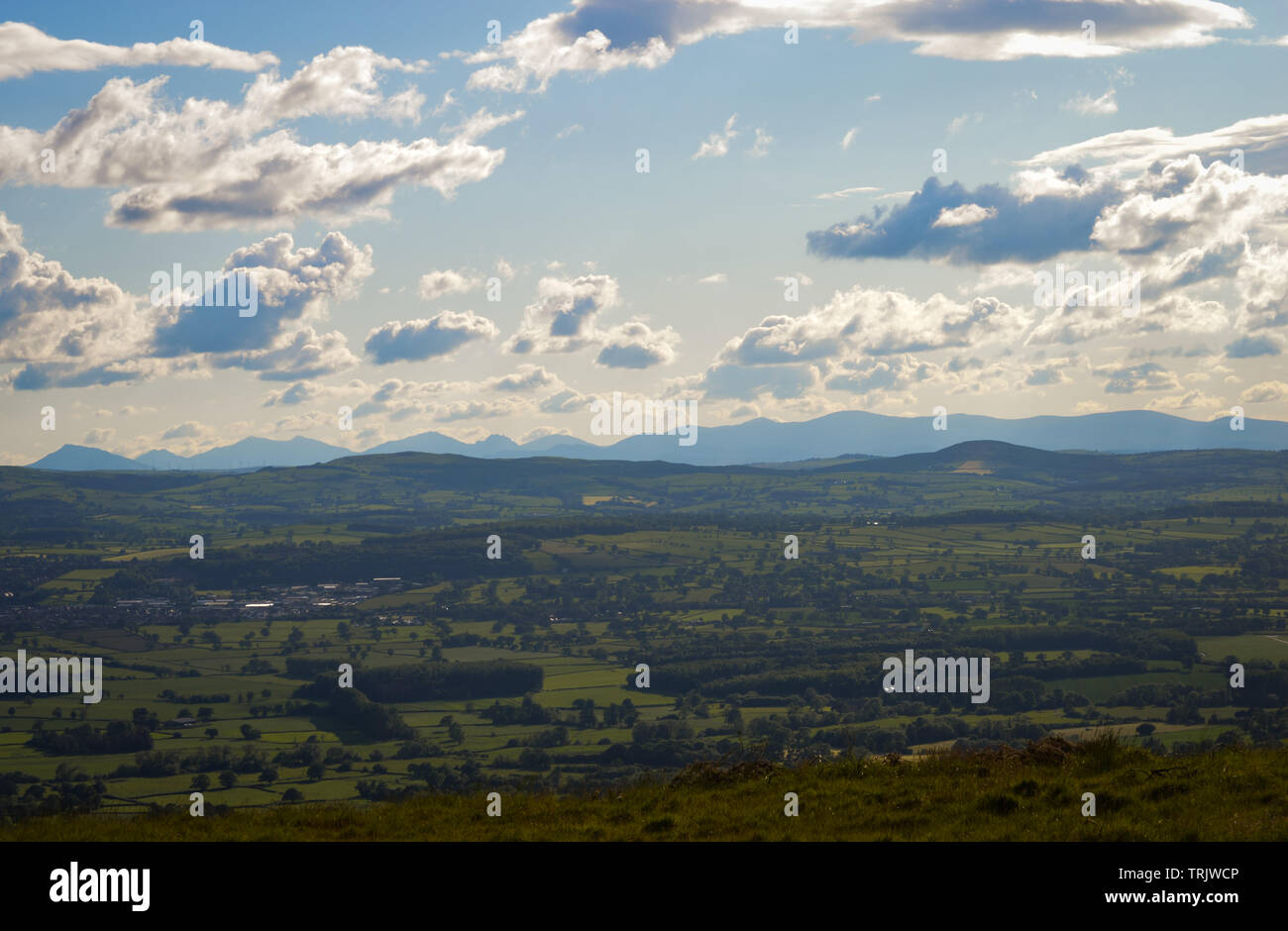 Welsh landscape photograph of the Clwydian Range of mountains in North ...