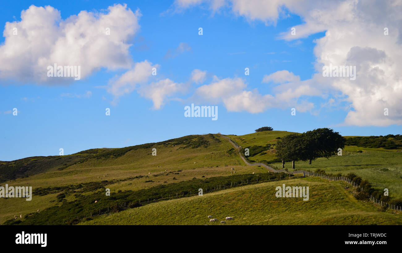 Welsh landscape photograph of the Clwydian Range of mountains in North ...