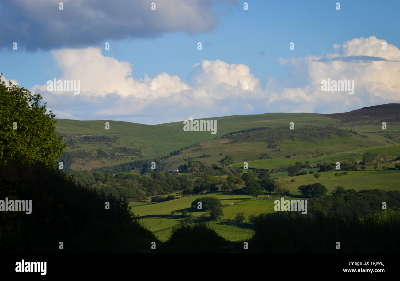 Welsh landscape photograph of the Clwydian Range of mountains in North ...