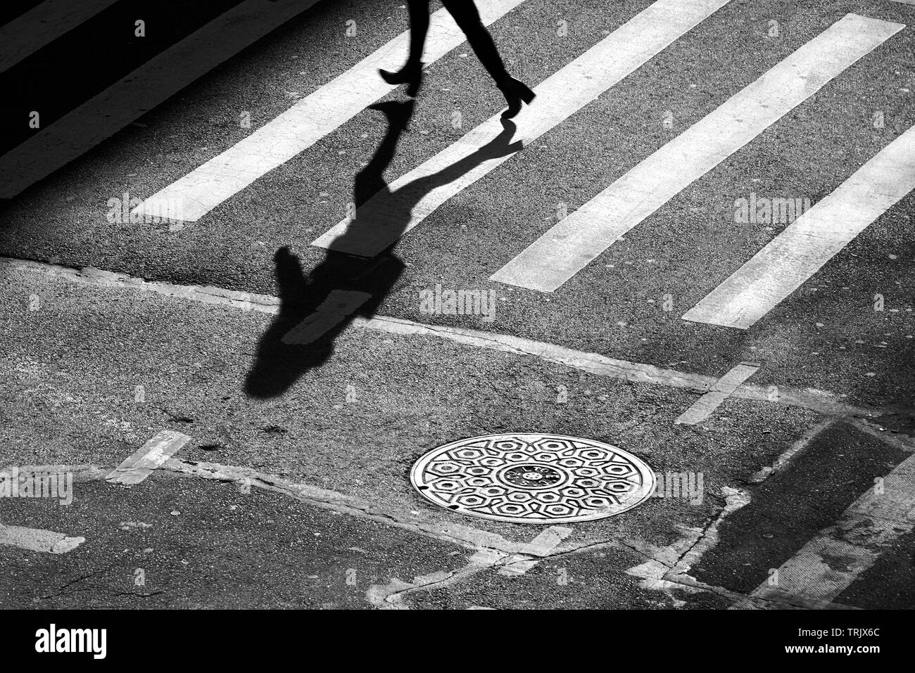 Looking down at shadow walking hi-res stock photography and images - Alamy