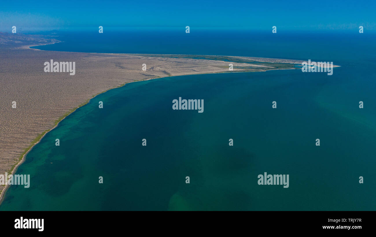 Aerial view of the community of Punta Chueca where the population of ...