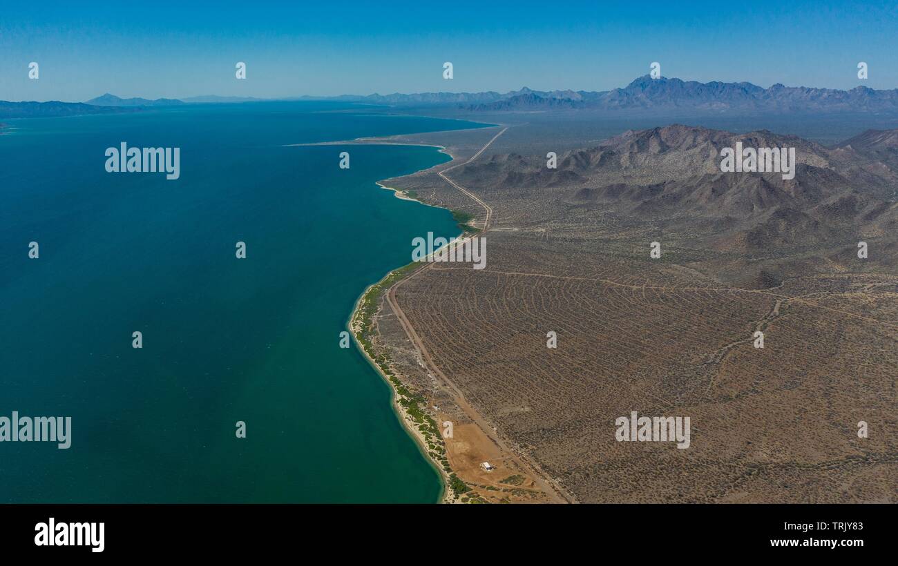 Aerial view of the community of Punta Chueca where the population of ...