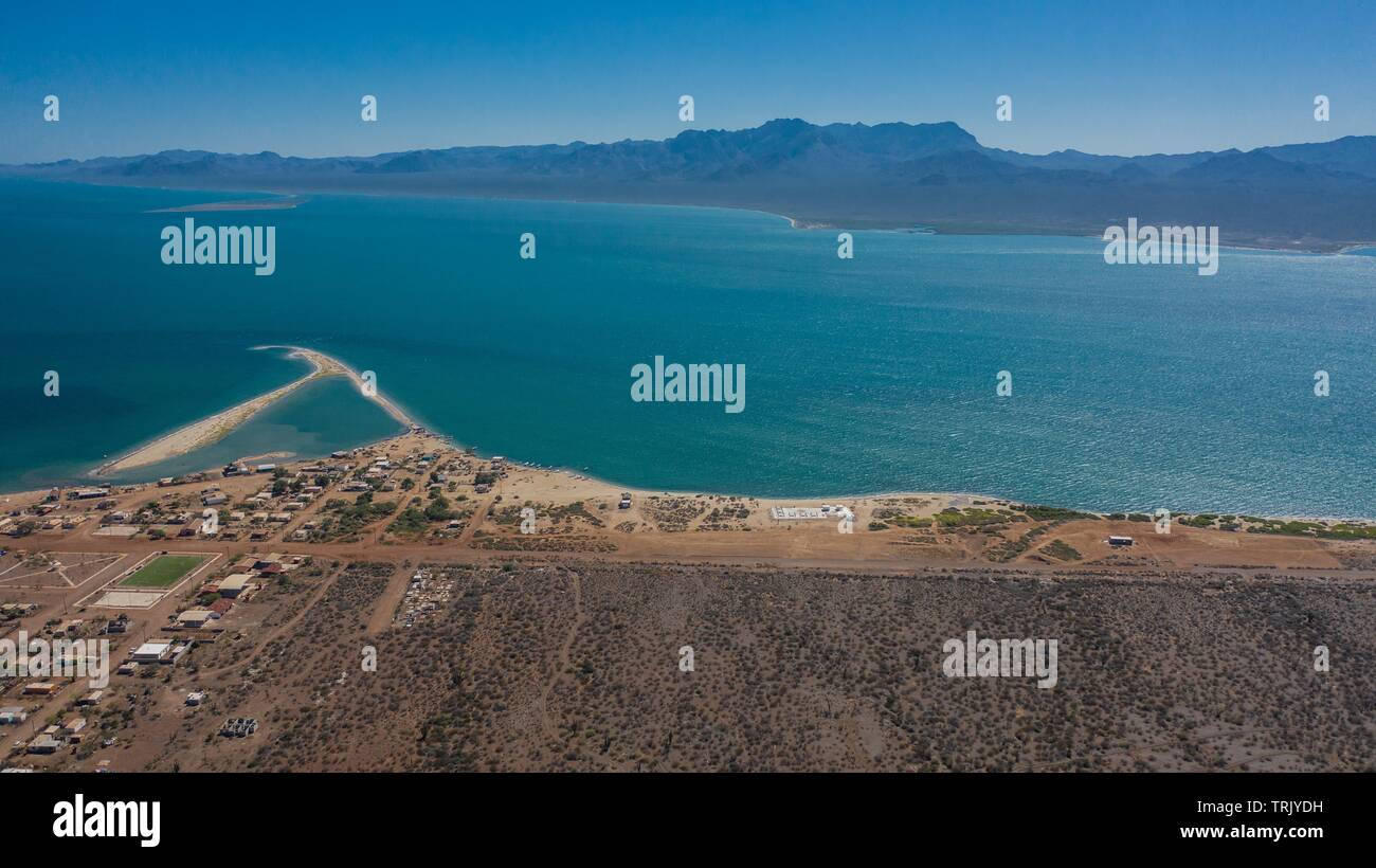 Aerial view of the community of Punta Chueca where the population of ...