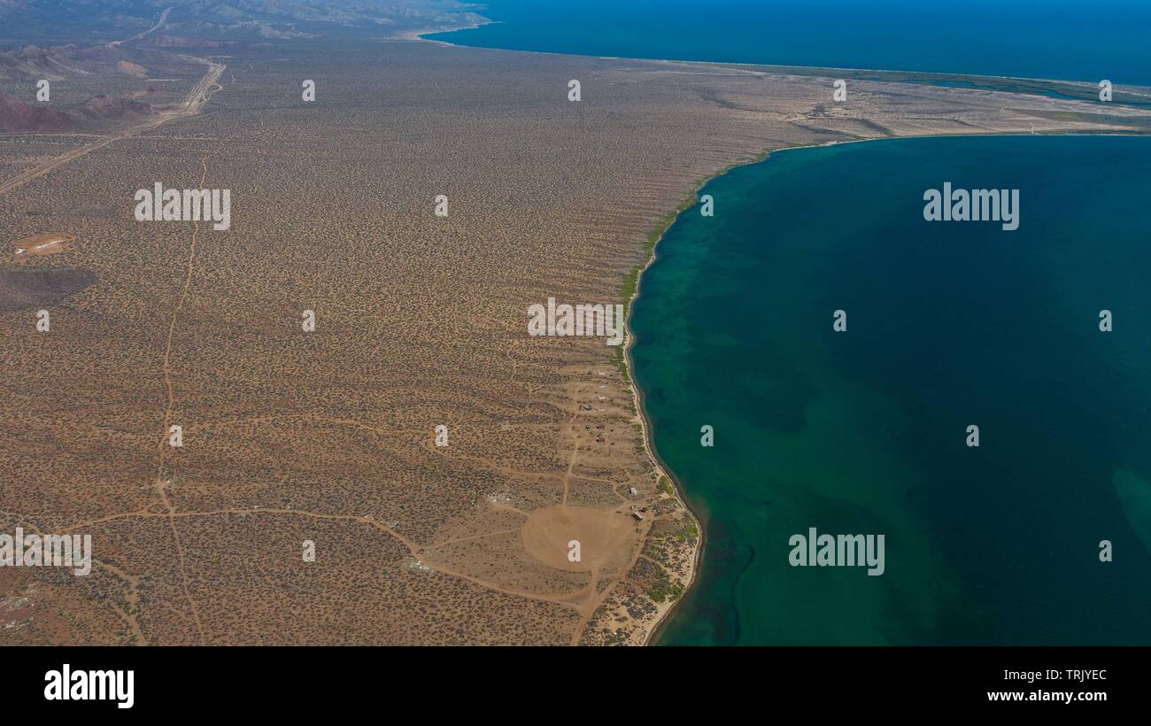 Aerial view of the community of Punta Chueca where the population of ...
