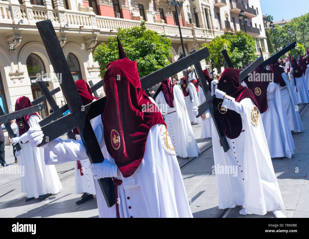 Holy Week Parade, Seville, Spain. Semana Santa de Sevilla Stock Photo ...