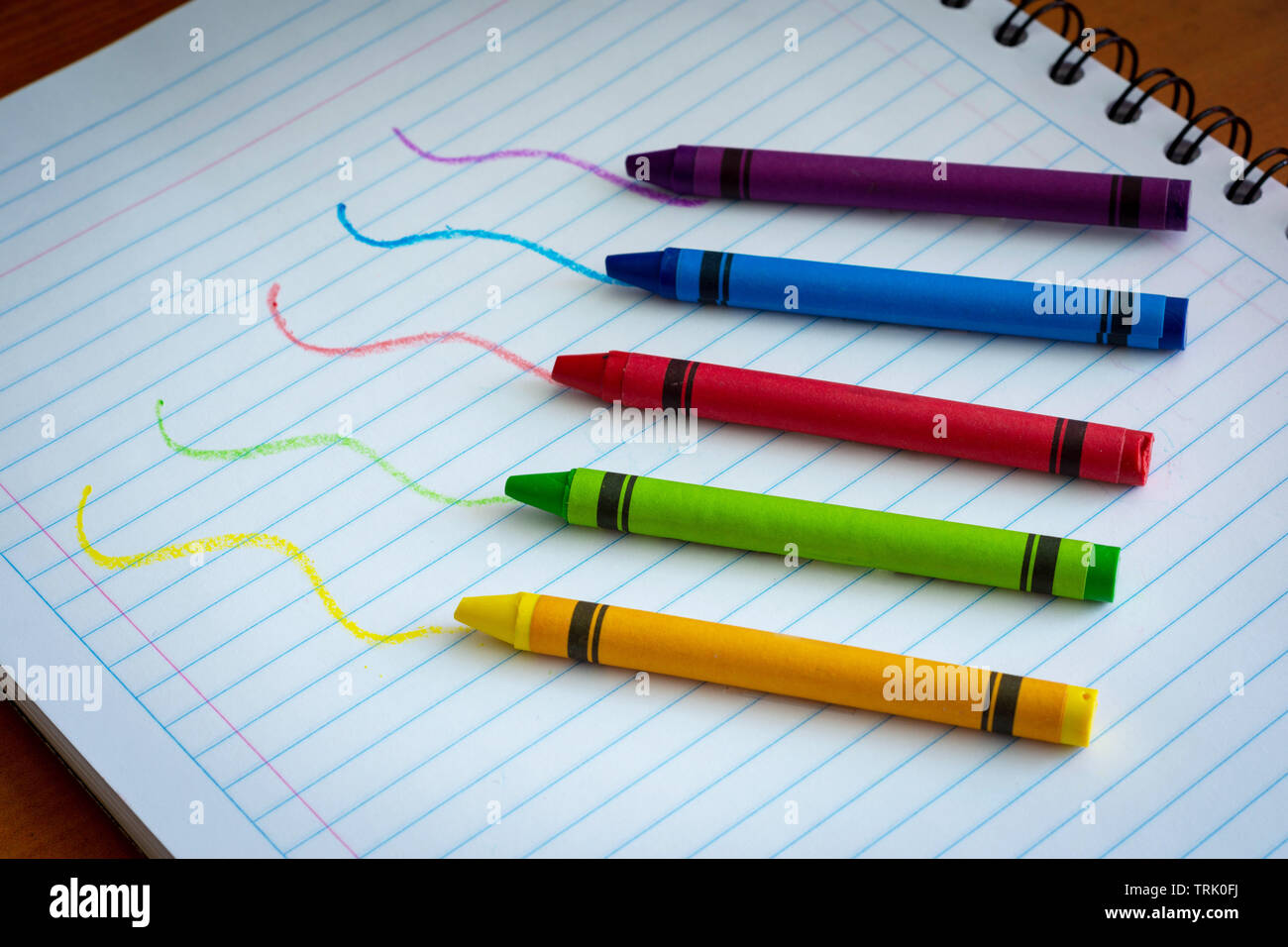 colorful crayons of various colors palette Stock Photo - Alamy