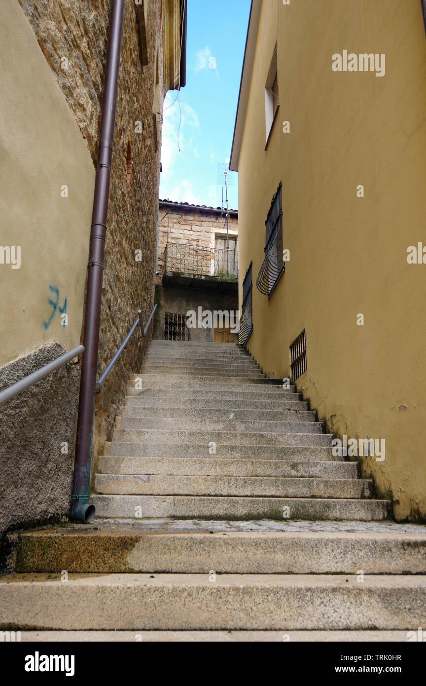Gavoi, Sardinia, Italy. Typical village in Barbagia region Stock Photo ...