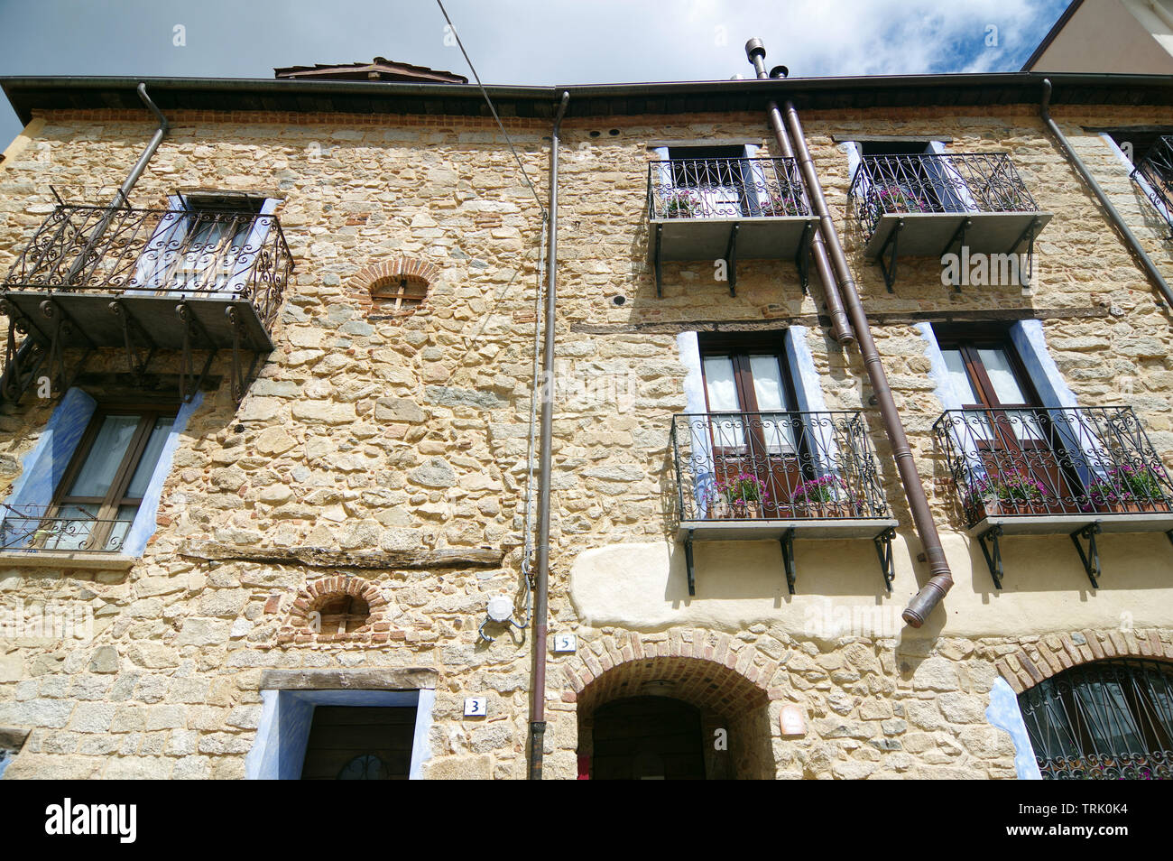 Gavoi, Sardinia, Italy. Typical village in Barbagia region Stock Photo ...